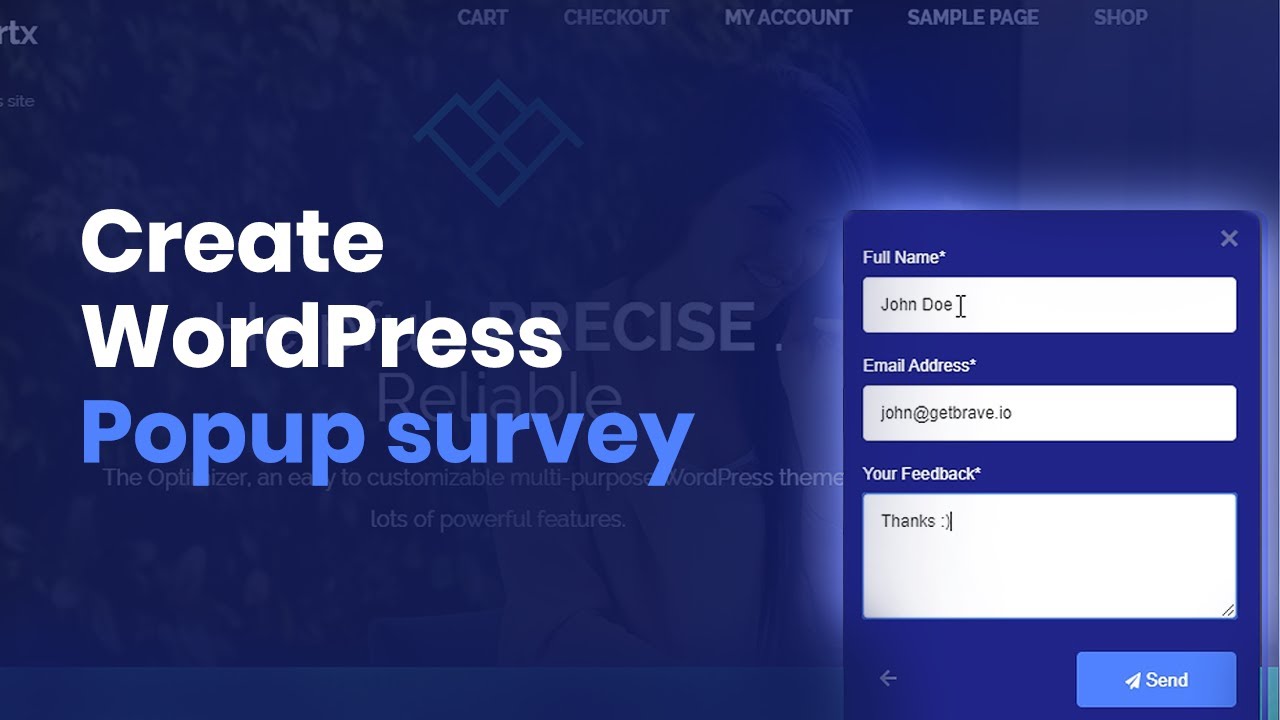 Create a Popup Survey in WordPress - YouTube