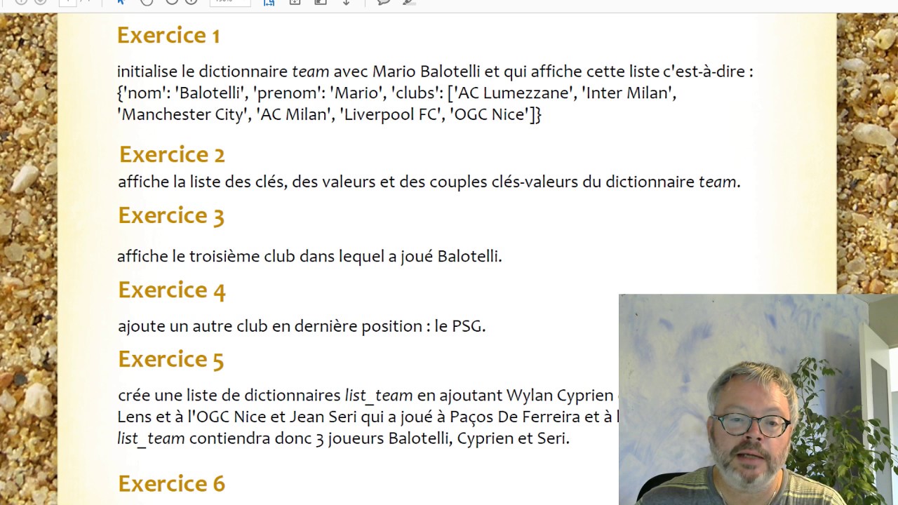 Python - Correction C1P34Ex3 - Les dictionnaires - YouTube