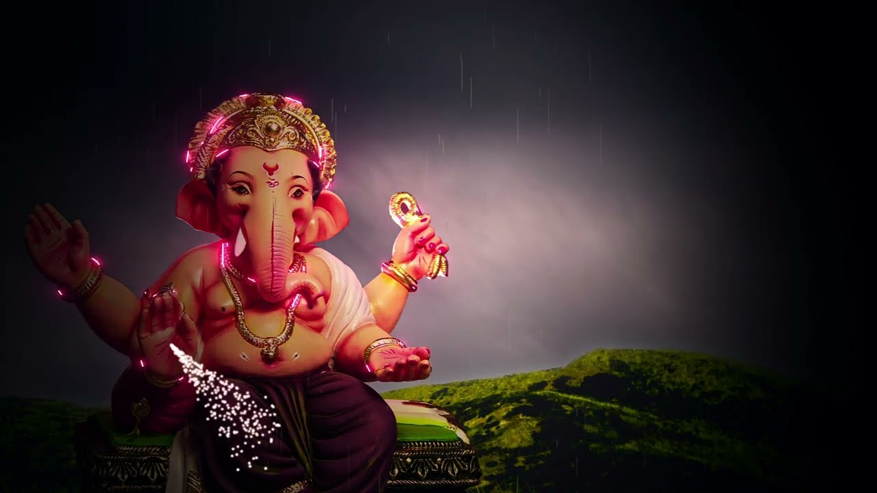 Ganesh ji Background Animation Video VFX, Bhakti Video, Ganpati ...