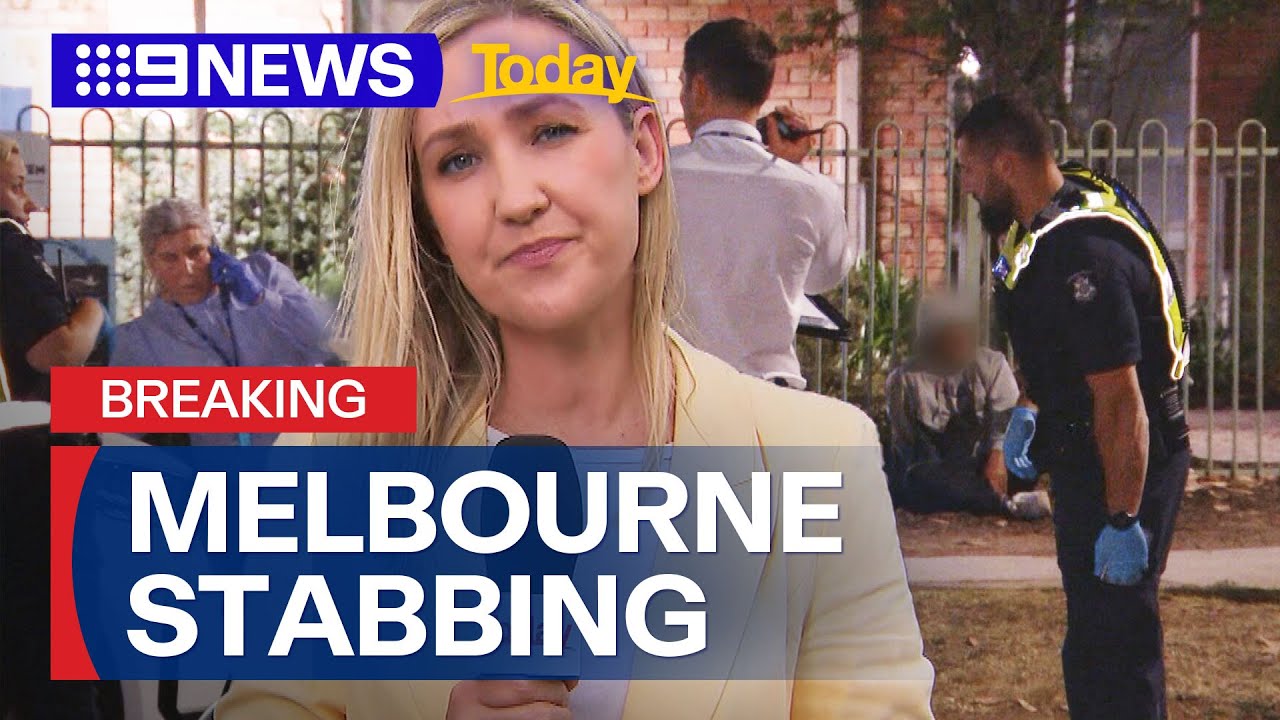 Nine people arrested over Melbourne stabbing | 9 News Australia - YouTube
