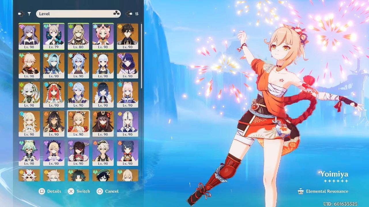 Genshin Impact Character select animations - YouTube