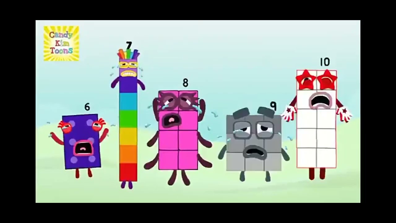 numerblocks but is crying an sad 1/2 by candy Kim toons - YouTube