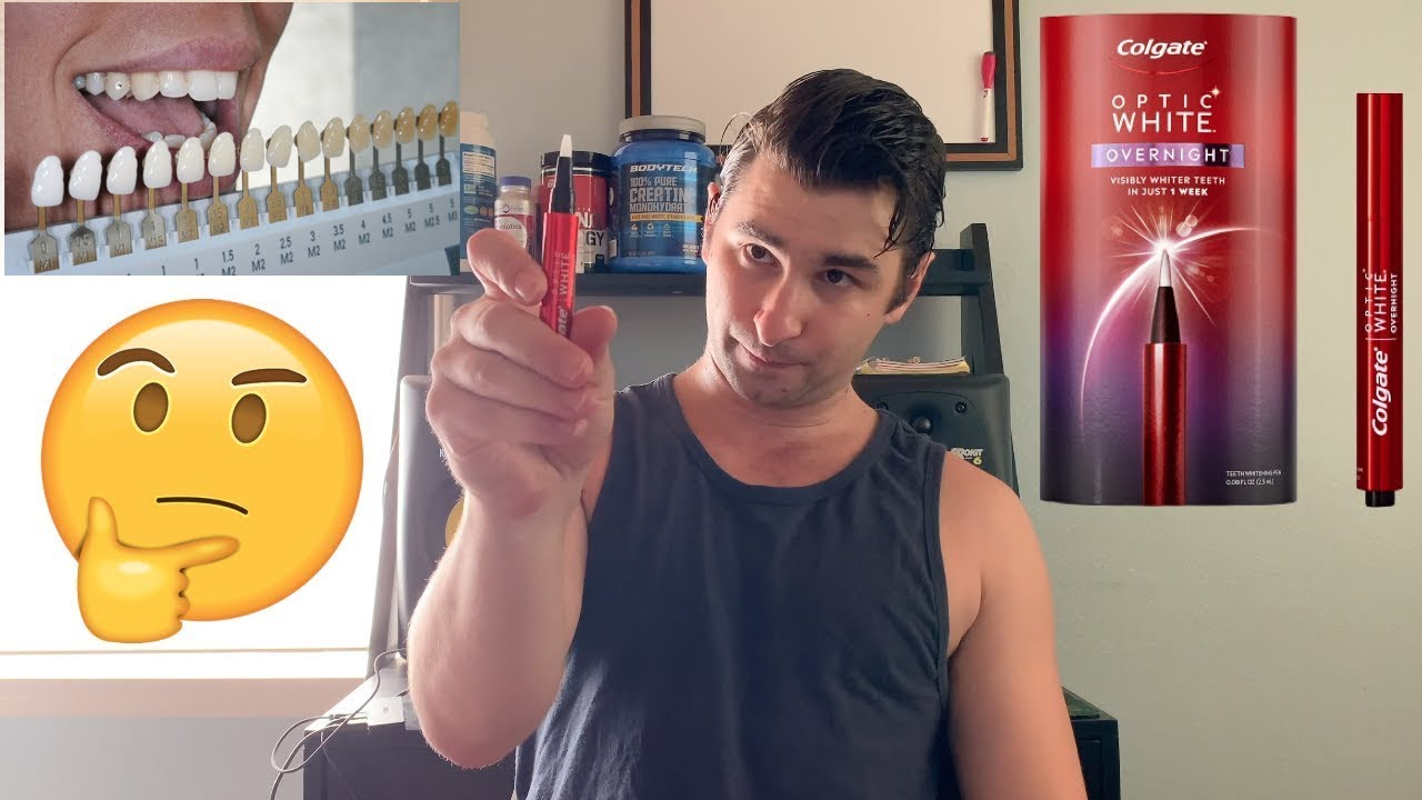 Colgate Optic White Overnight Teeth Whitening Pen Review - YouTube