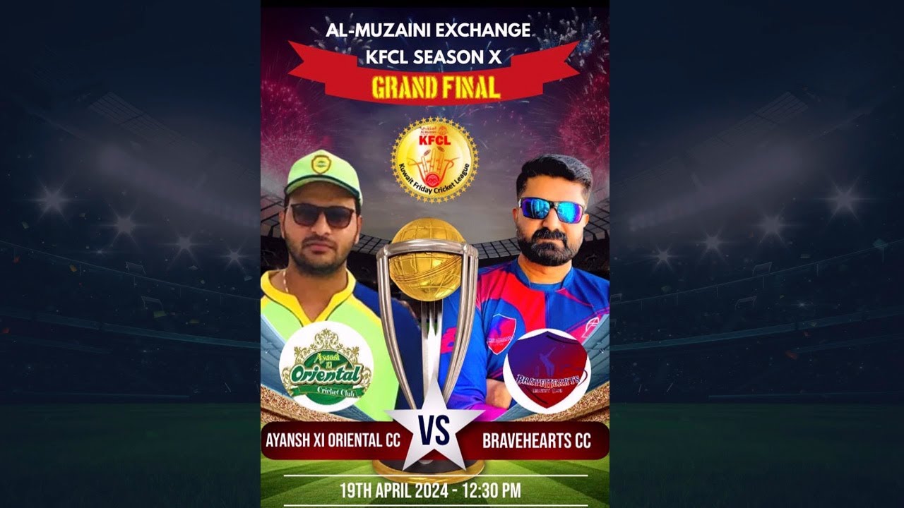 🔴Live – AL-MUZAINI KFCL SEASON X FINAL 2 – AYANSH XI ORIENTAL CC 🆚️ ...