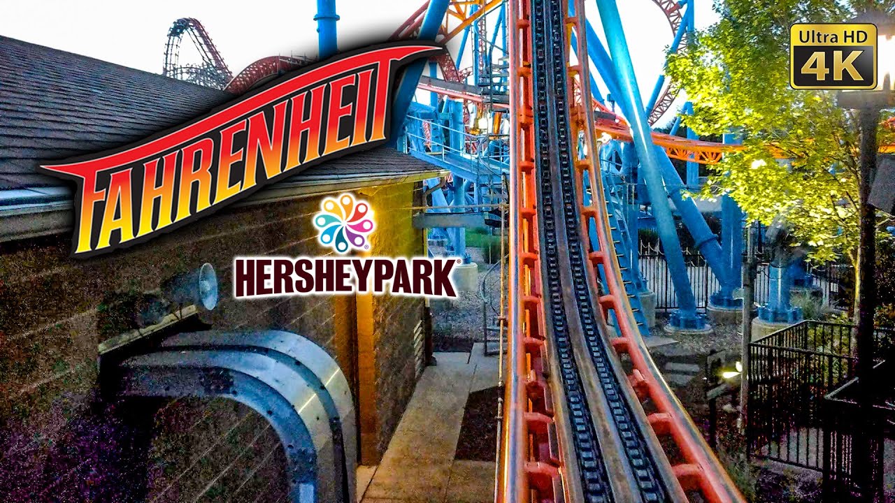 2023 Fahrenheit Roller Coaster On Ride Front Seat 4K POV Hersheypark ...