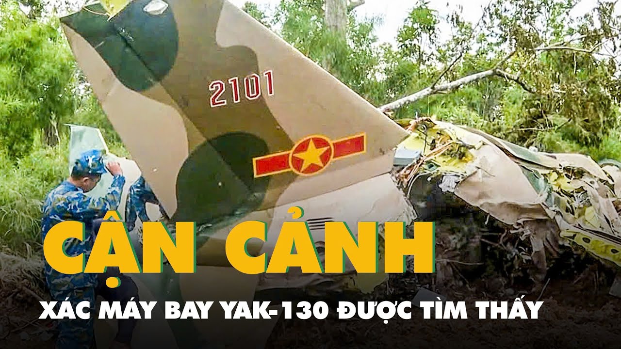 Cận cảnh xác máy bay Yak-130 được tìm thấy sau hai ngày gặp nạn - YouTube