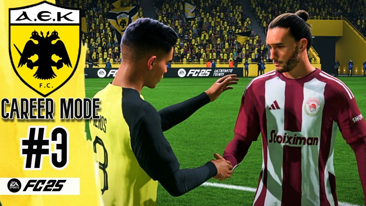 ΝΤΕΡΜΠΙ ΚΟΡΥΦΗΣ με ΟΛΥΜΠΙΑΚΟ!: EA FC 25 AEK Athens Career Mode (greek ...