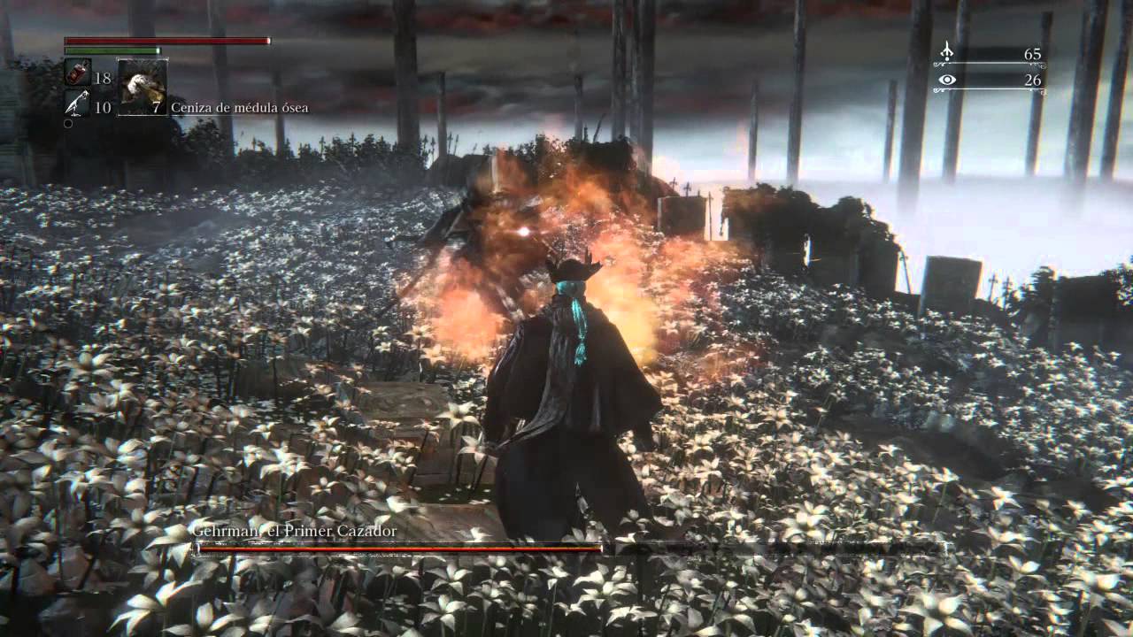 Bloodborne Flamesprayer only - Gehrman, The First Hunter - YouTube