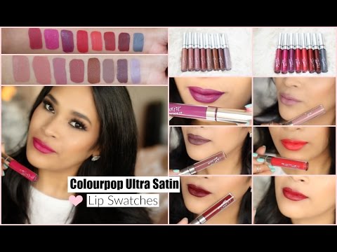 Colourpop Ultra Satin Lip Try On Swatches & Review On Medium Tan Skin - MissLizHeart