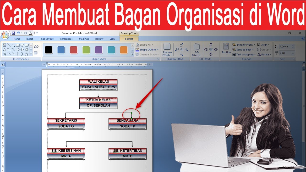 Cara Buat Bagan Struktur Organisasi Kelas di Word - YouTube
