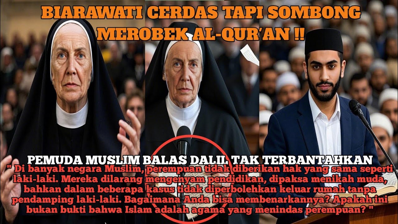Debat Panas! Biarawati Cerdas tapi Sombong Merobek Al-Qur'an | Debat Islam VS Kristen - YouTube