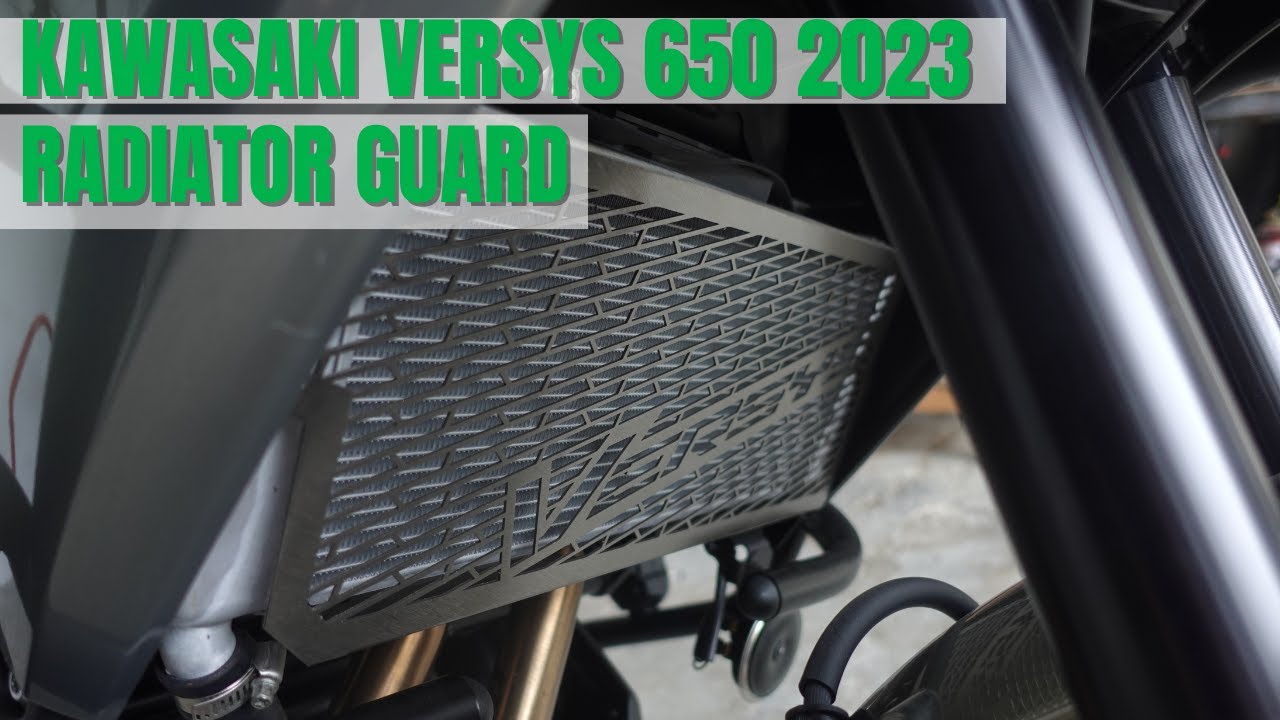 Kawasaki Versys 650 2023 Radiator Guard Installation - YouTube