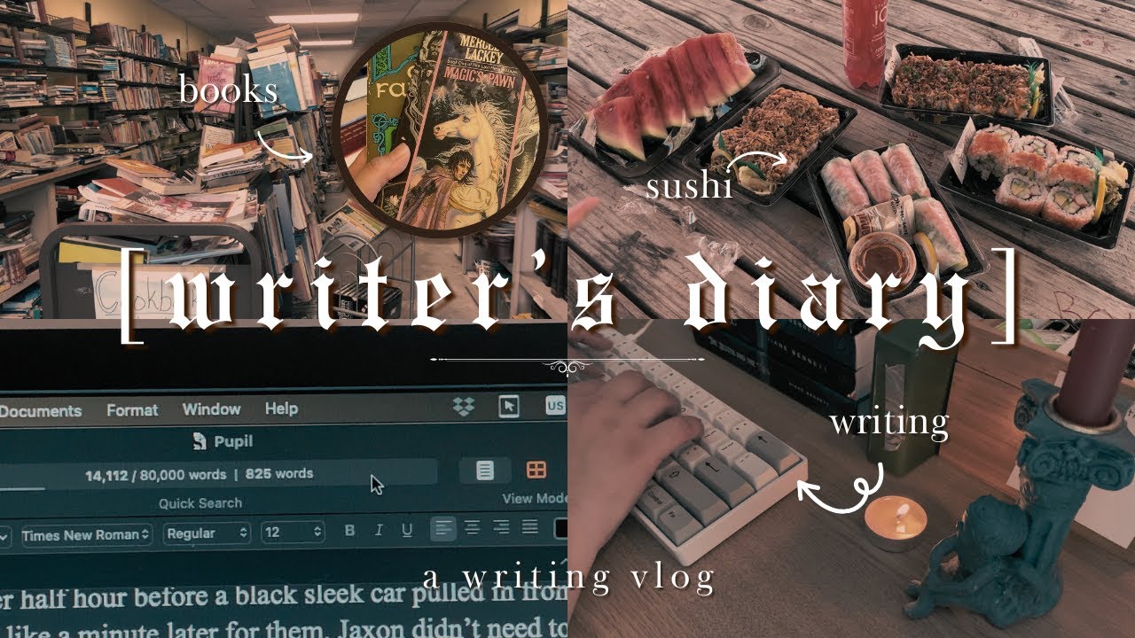 [writer’s diary] book thrifting, sushi picnic, & 🧦 knitting socks // a ...