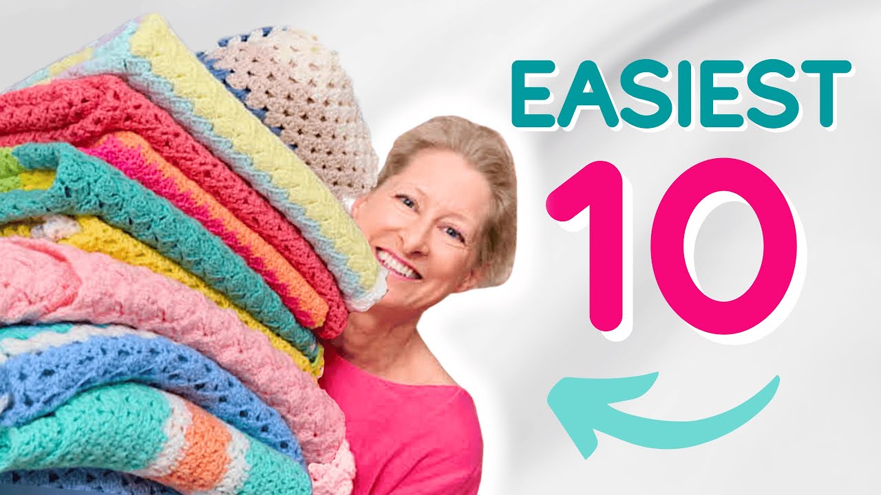 Top 10 Mindless Crochet Blanket Patterns You Can Make Today! - YouTube