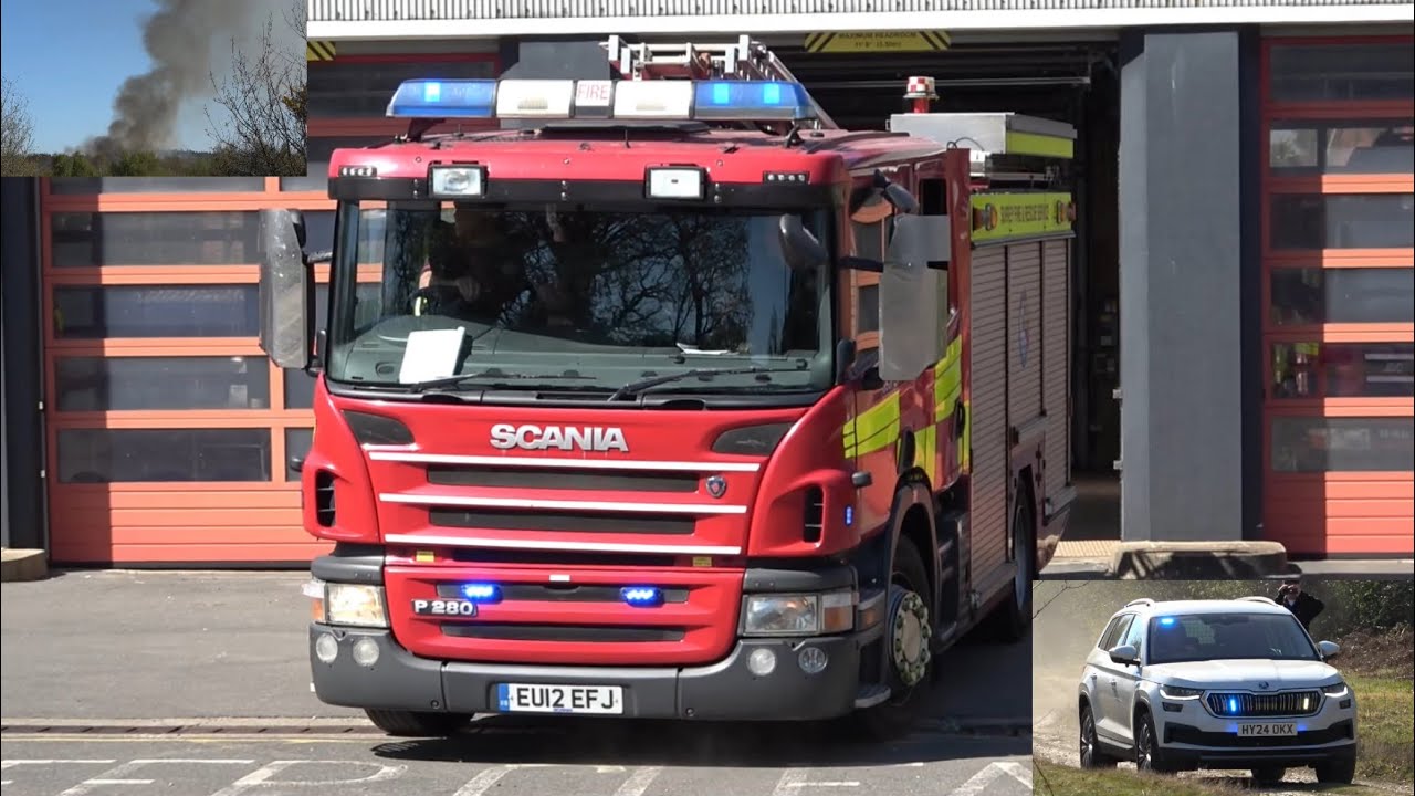 Surrey Fire & Rescue Service, S30P2 (Camberley) pump + Hampshire Fire ...