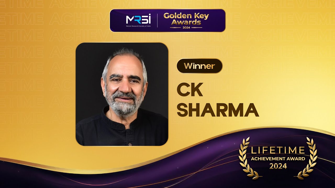 Lifetime Achievement Awardee - CK Sharma - The Golden Key Awards 2024 ...