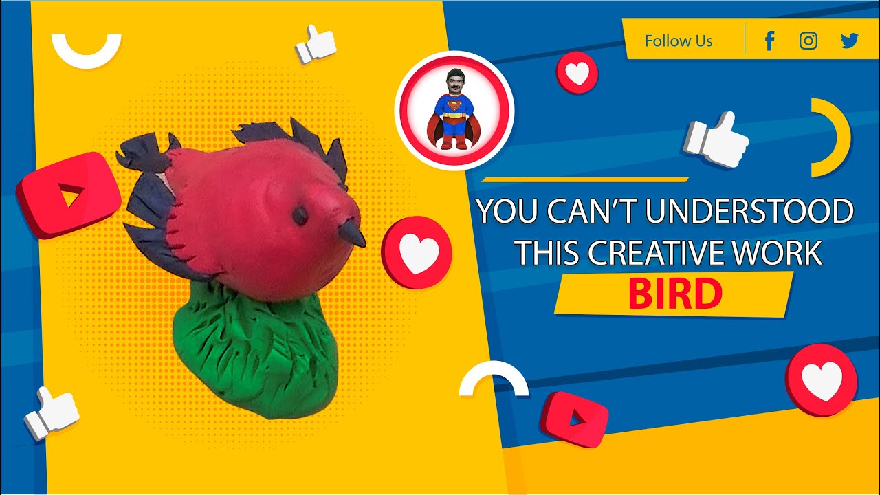 Bird modeling with clay - YouTube