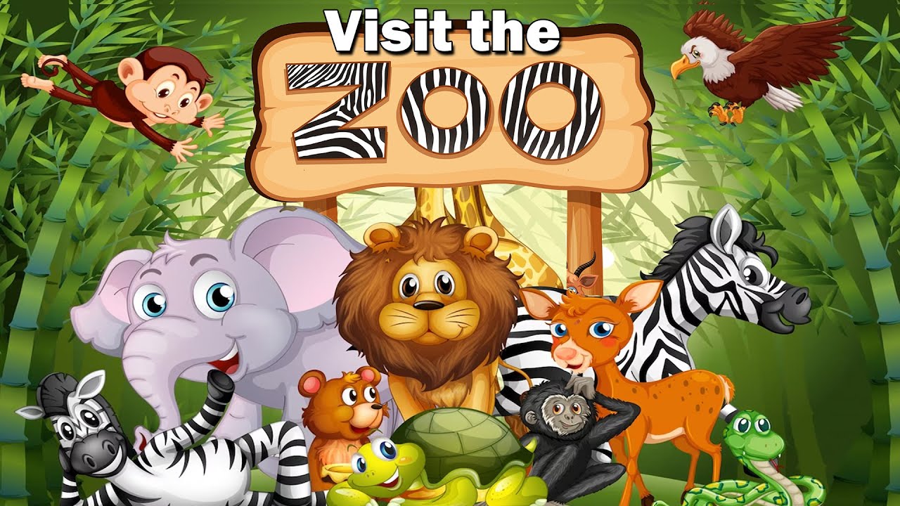 Let's Visit the Zoo | प्राणिसंग्रहालयास भेट देऊया | Learn Zoo Animals ...