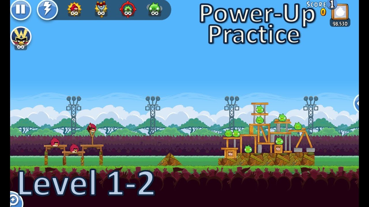 Angry Birds Friends - Power-Up Practice - level 1-2 - YouTube