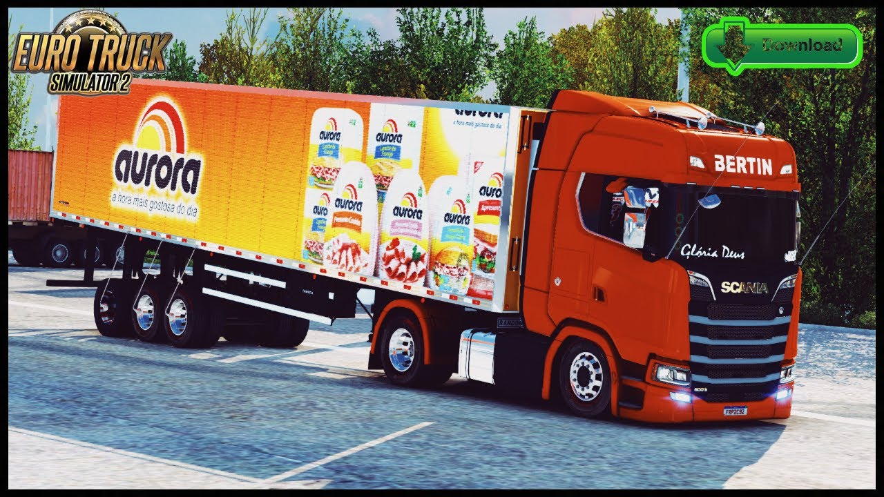 MOD ETS 2 / BAÚ RANDON ARQUEADO @Fernando_Gamer / Scania @QRATitan com ...