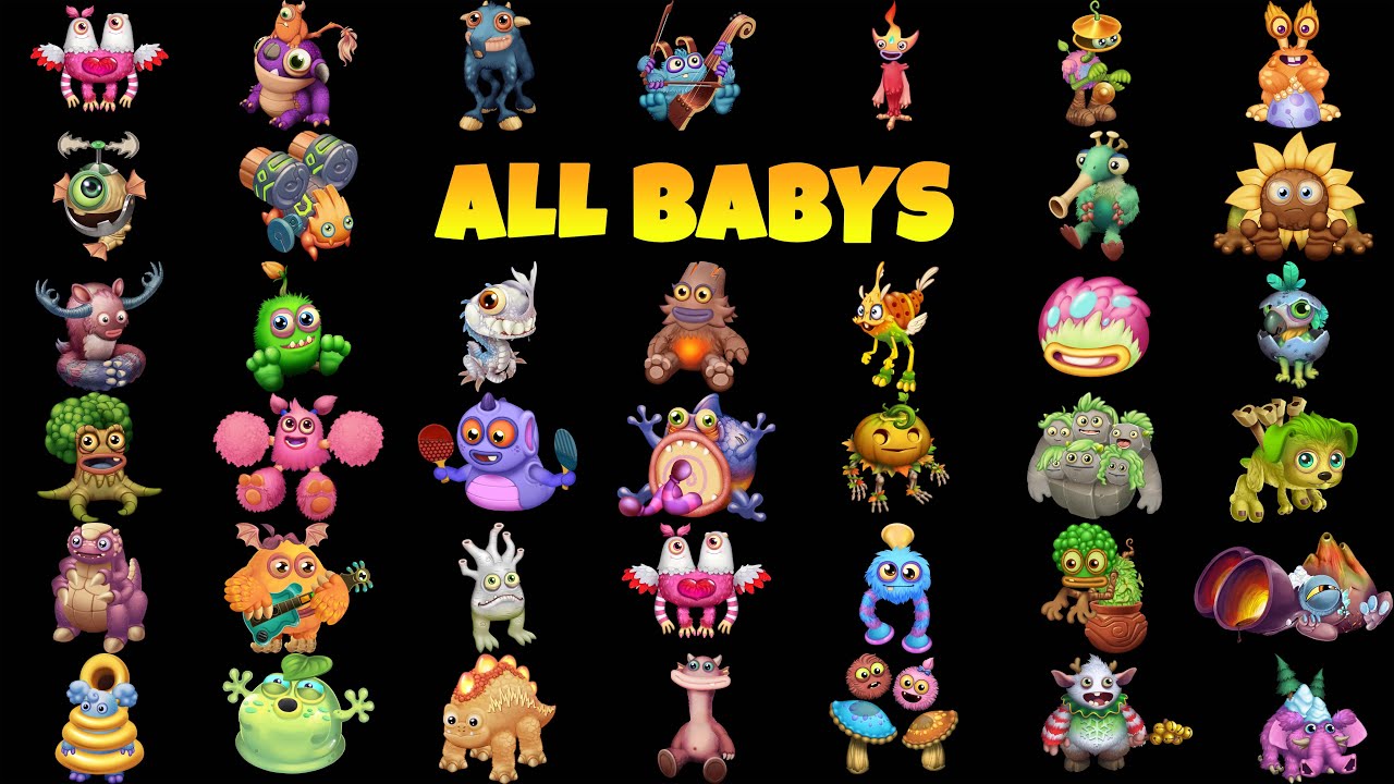 All Baby Monsters - Sound And Animations ~ My Singing Monster - YouTube