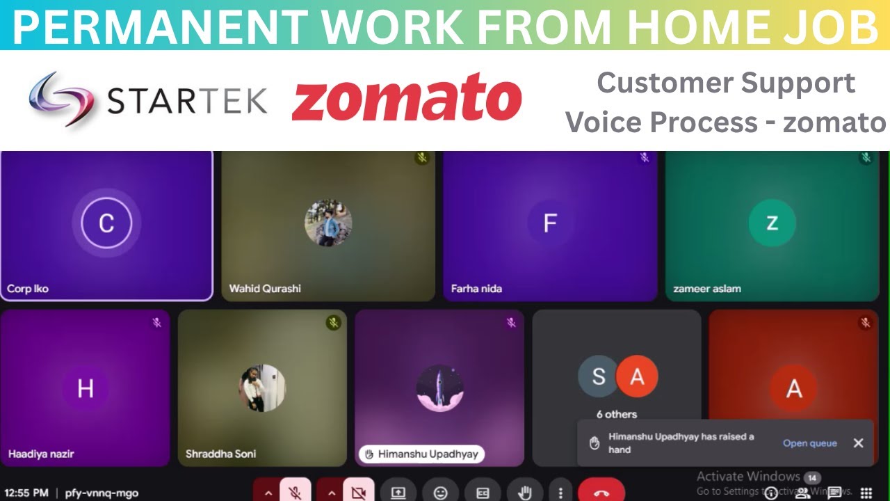 Startek Work From Home Customer Support Voice Process Interview || Startek zomato Process - YouTube
