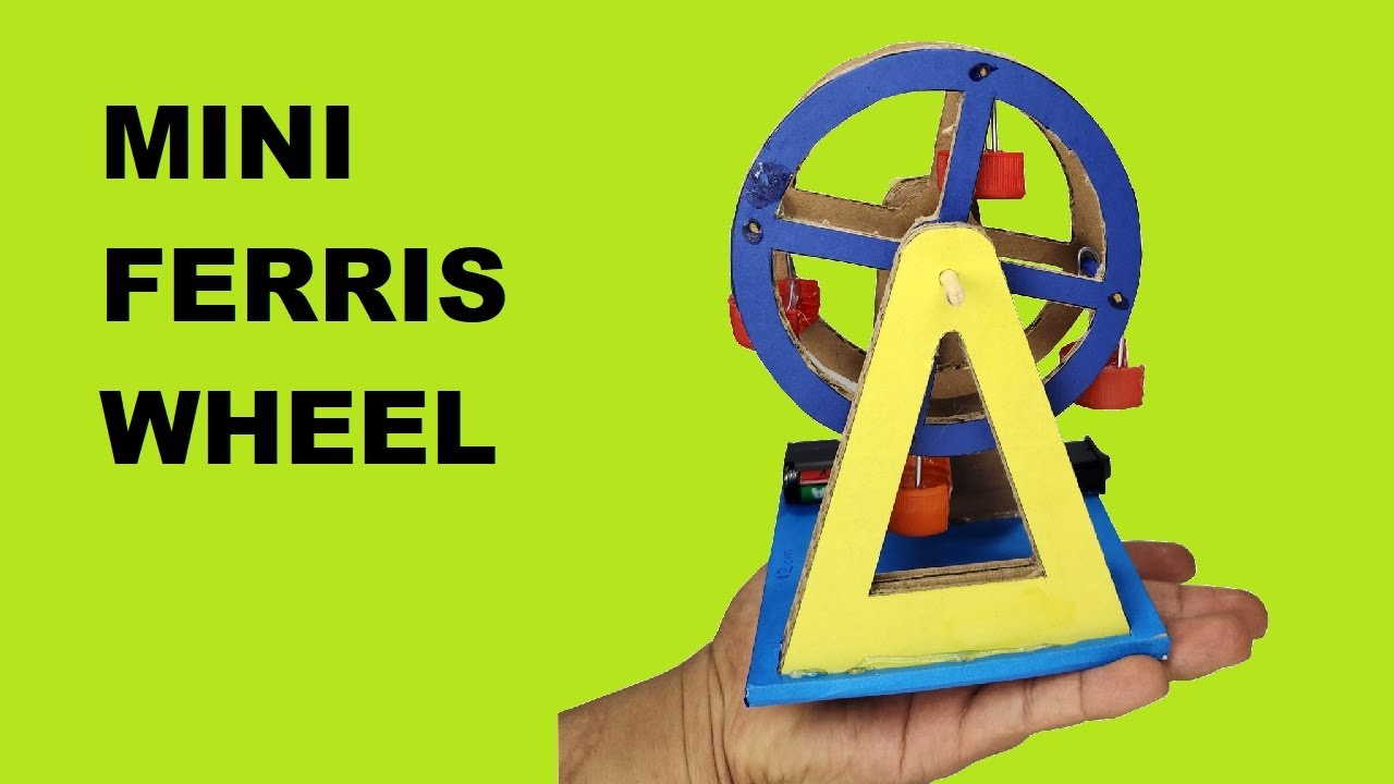 How to Make a Mini Cardboard Ferris Wheel - YouTube