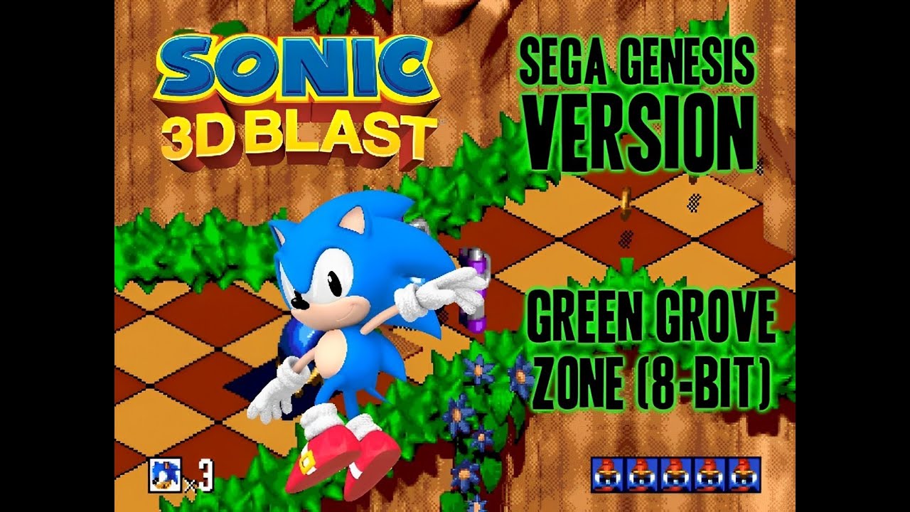 Sonic 3D Blast - Green Grove Zone (Genesis) (8-bit) - YouTube