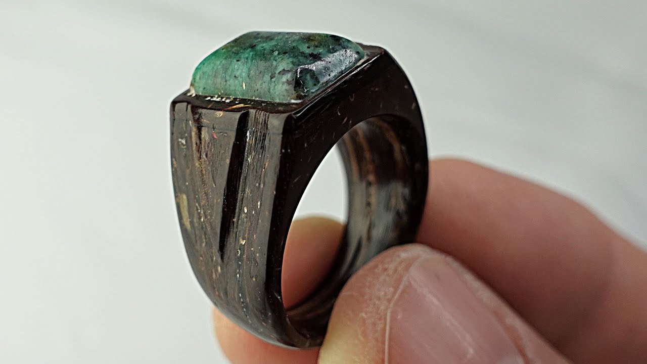 How to make a ring using coconut shell and a bead | biddi's creativity ...