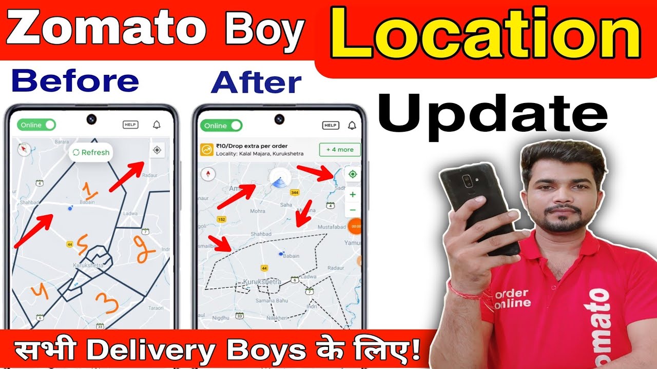 Zomato Location Change Update || Zomato delivery app location change ...