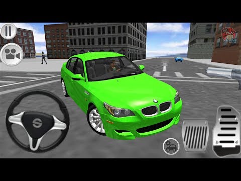 Direksiyonlu BMW E60 (Yeşil) Araba Oyunu // M5 E60 Driving Simulator - Android Gameplay FHD