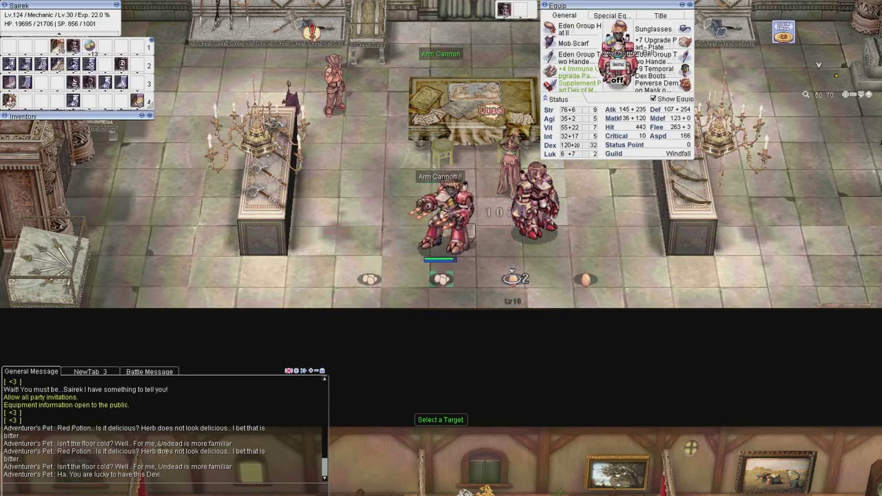 iRO Male Mechanic Animation Arm cannon - YouTube