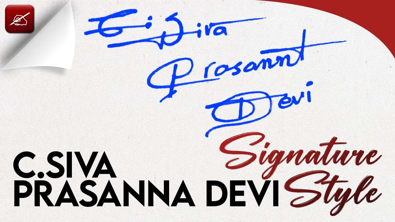 ️ C.Siva Prasanna Devi Name Signature Style Request Done | Easy ...