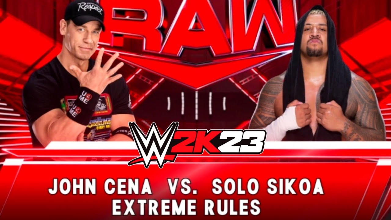 WWE 2K23 John Cena VS Solo Sikoa - Extreme Rules - NEXT GEN - YouTube