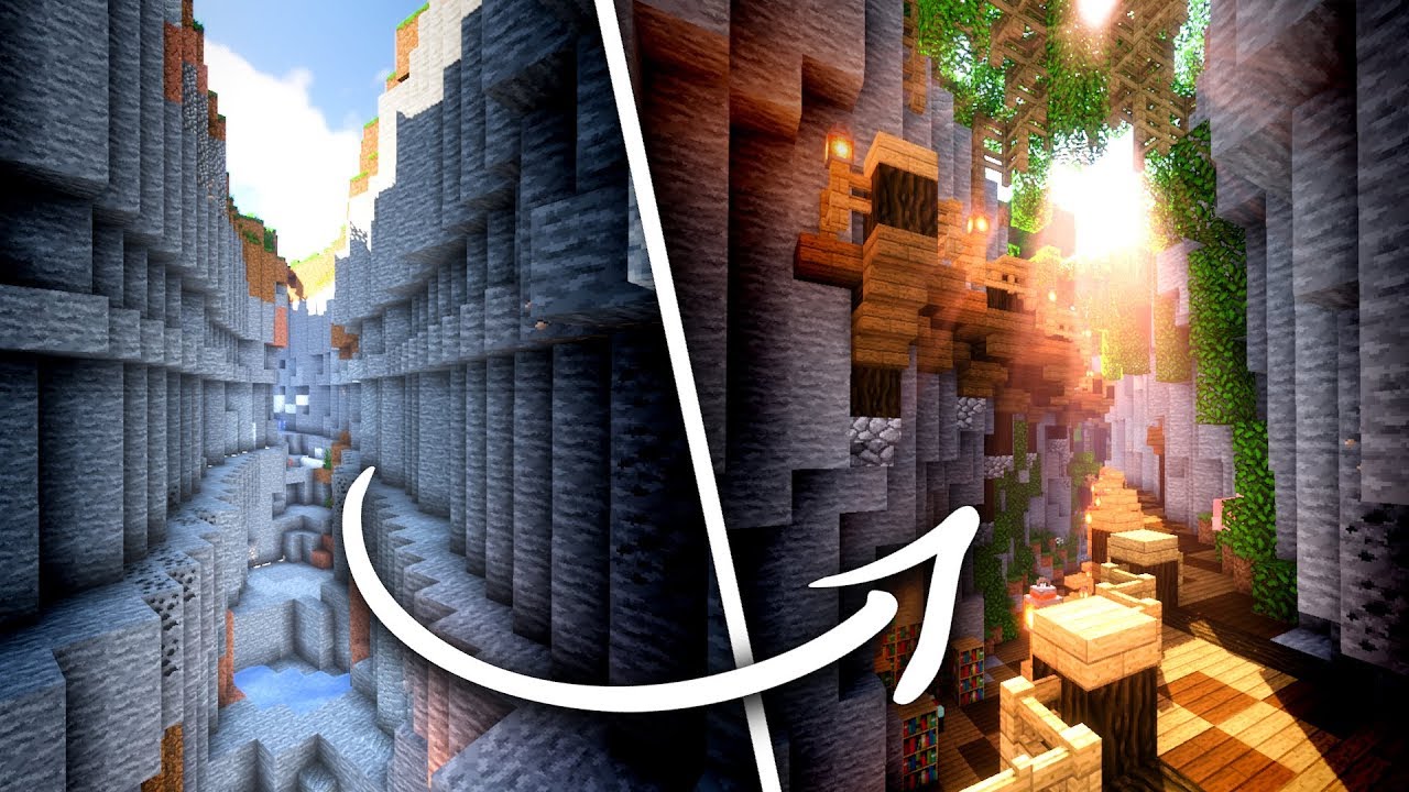 Transformer une Faille Minecraft en Base ! - YouTube