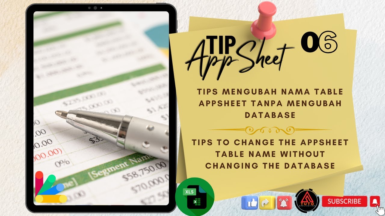06 Tips Mengubah Nama Table AppSheet Tanpa Mengubah Database - YouTube