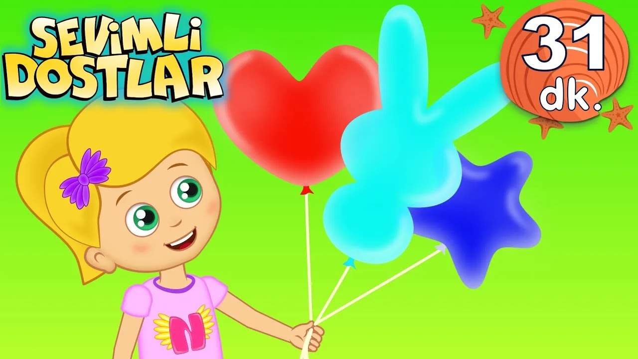 Balonlar 🎈 ile 31 dk Sevimli Dostlar Bebek Şarkıları | Çocuk Şarkıları ...