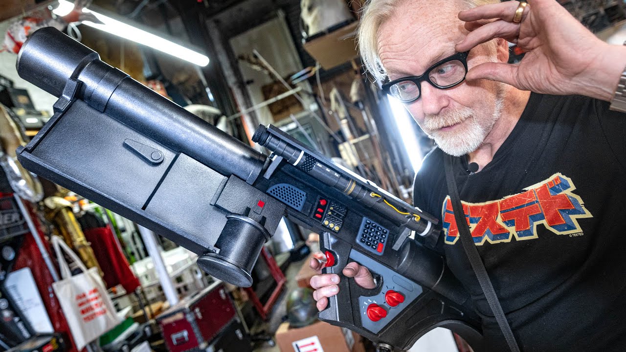 Adam Savage Wields the Laser Cannon From Akira! - YouTube