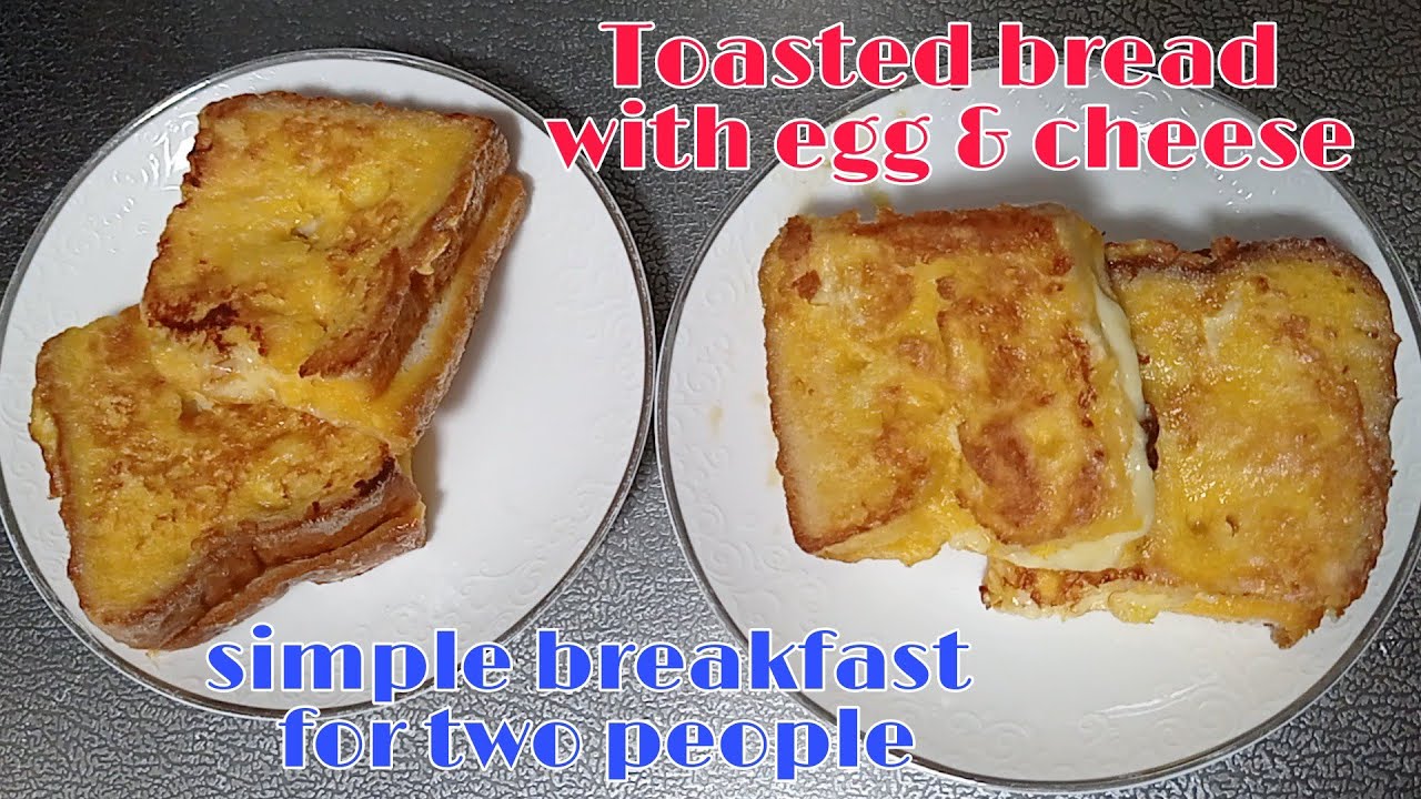 Delicious breakfast toasted bread with egg & cheese@rowsoliven9469 ...