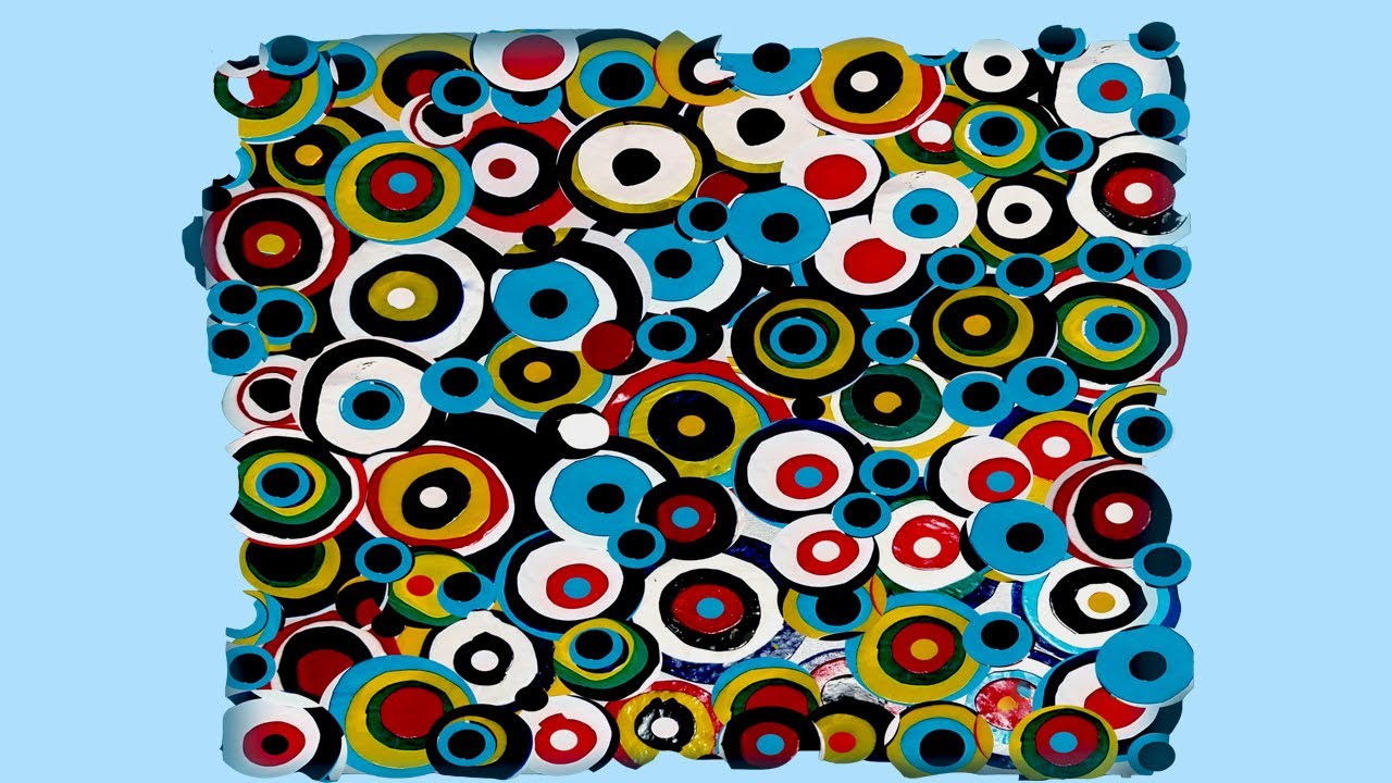 Flat blob painting with acrylic skins / Easy abstract art - YouTube