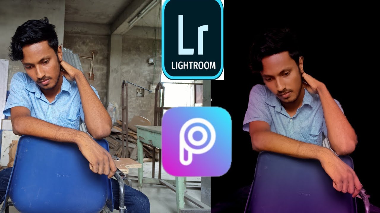 black photo editing tutorial in pic's art and light room - YouTube
