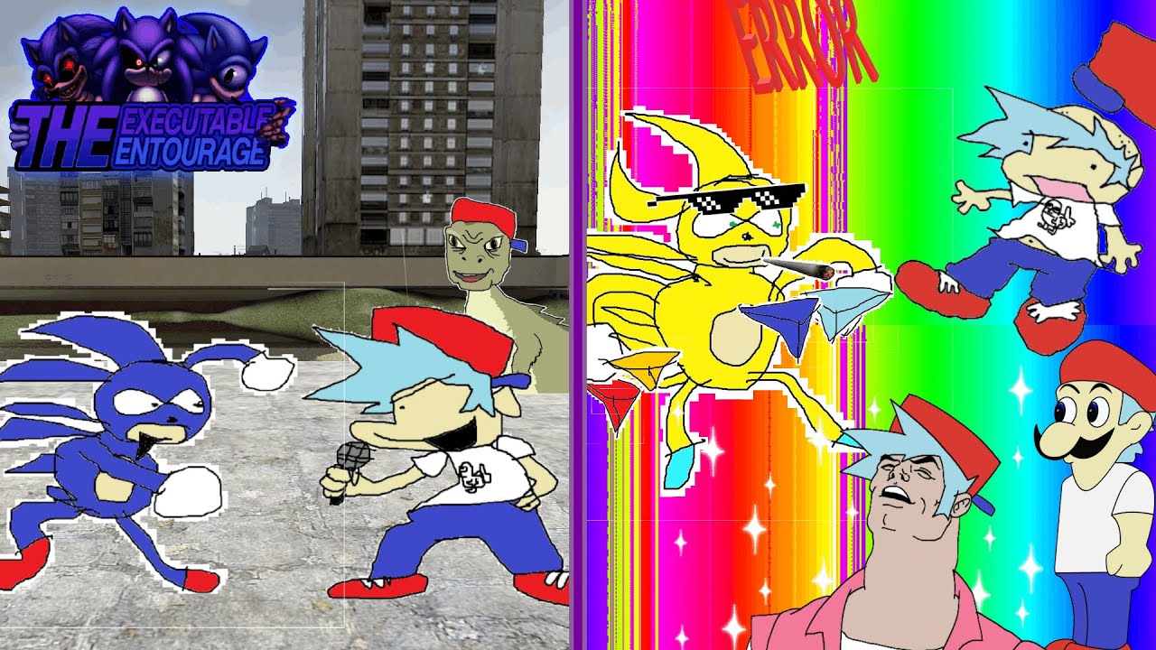 FNF VS SANIC // Old Garry's Mod // Song "Too Fest" Friday Night Funkin ...