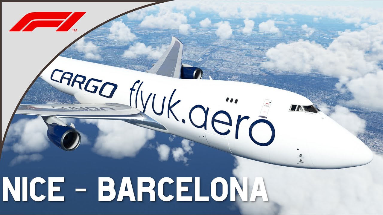 2023 F1 Season Cargo Operations | Nice (LFMN) to Barcelona (LEBL) - YouTube