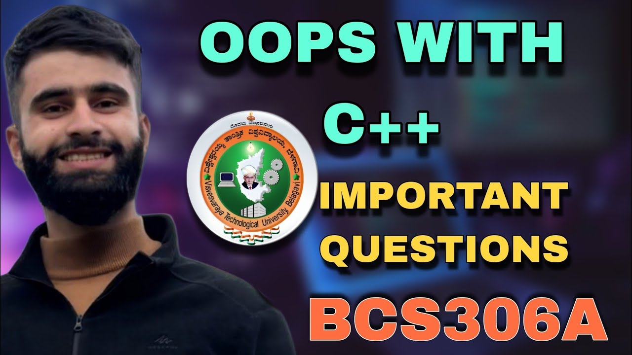 BCS306B Vtu Important Questions| OOPS With C++ - YouTube