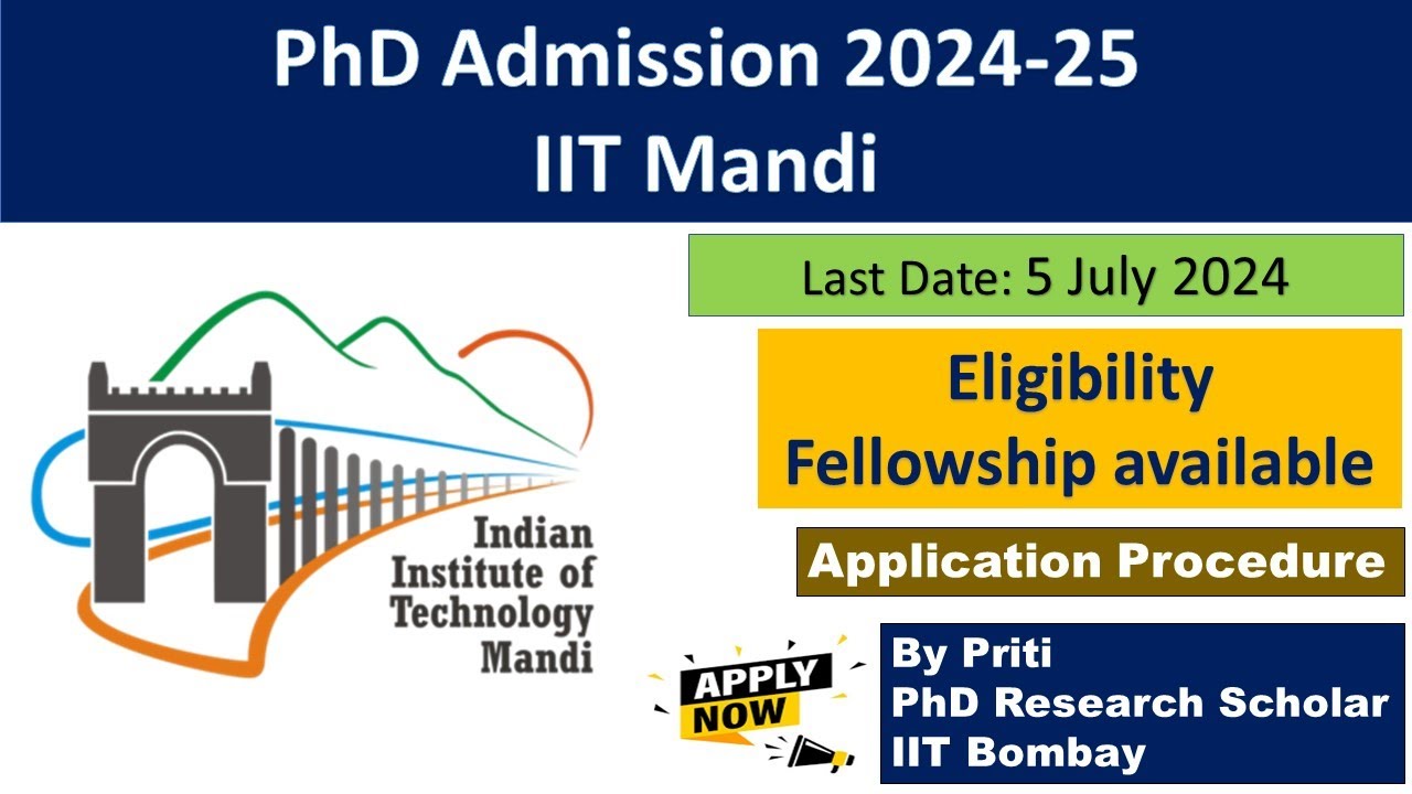 IIT Mandi PhD Admission 2024 | PhD Admission 2024 - YouTube