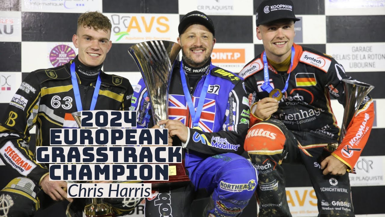 Chris Harris from the back! 2024 European Grasstrack Championship ...