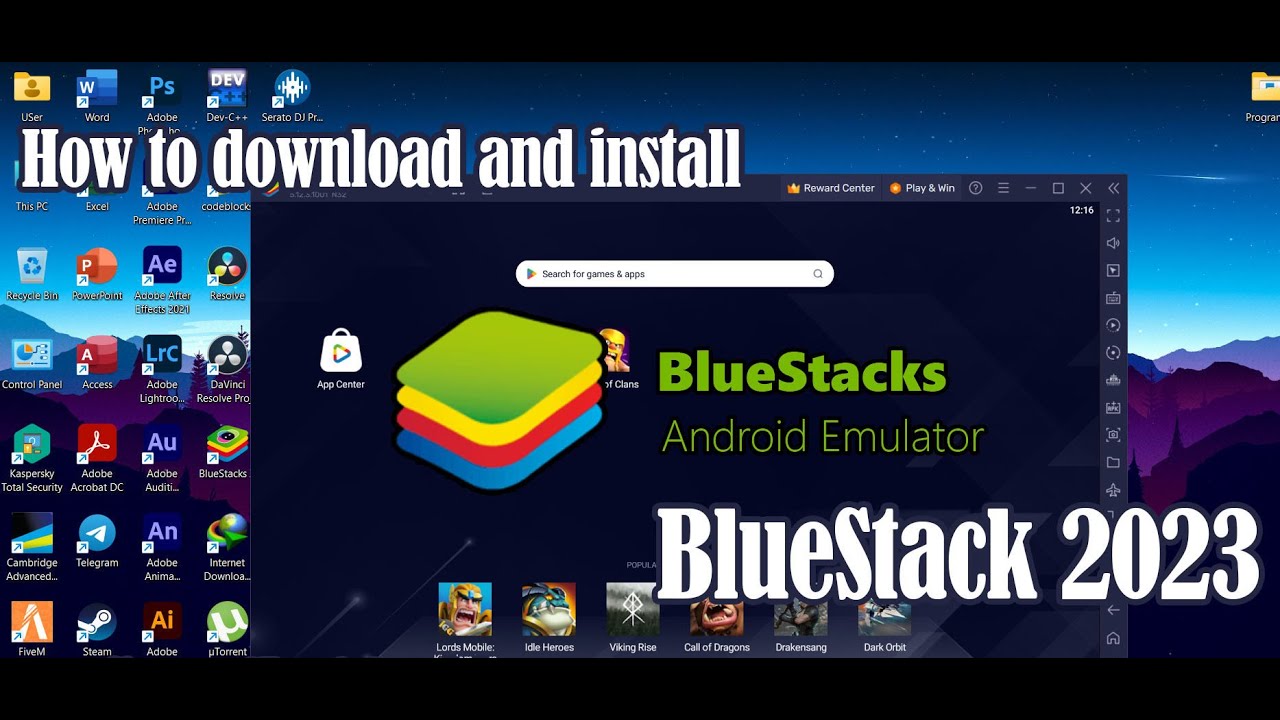 របៀប download និង install BlueStack 2023 / How to download and install ...