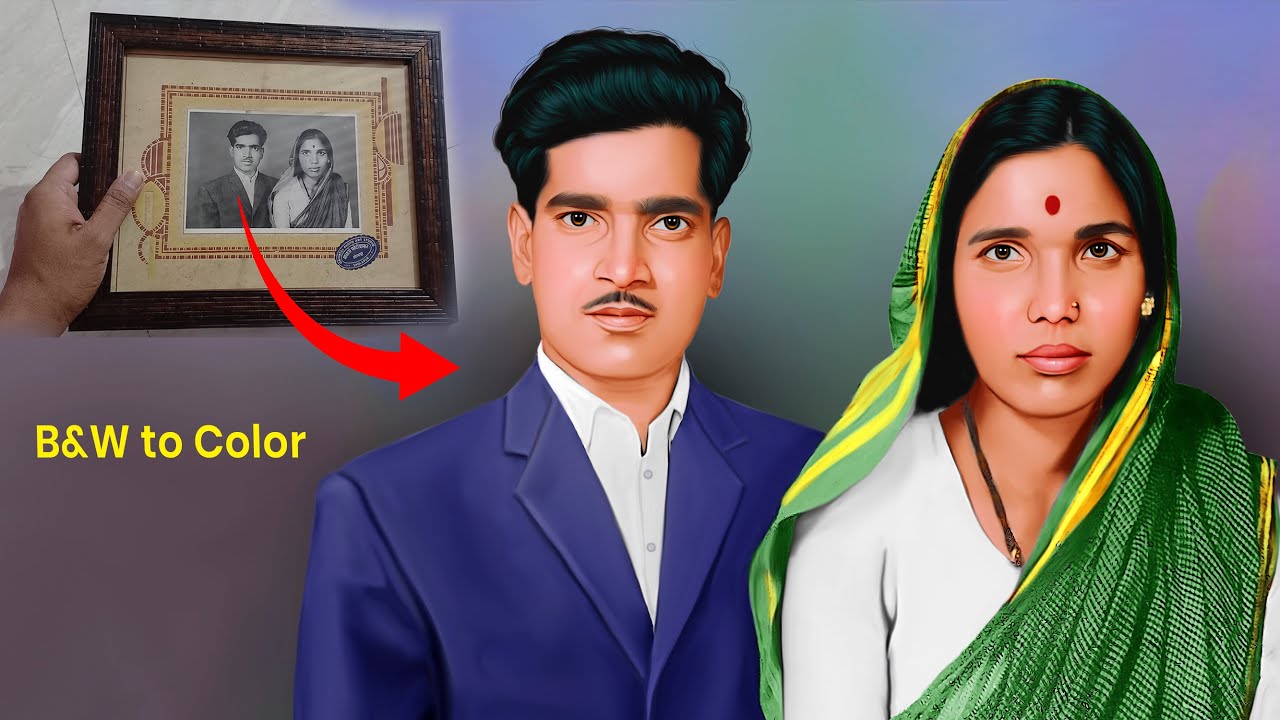 How to Colorize a Black and White Photo in Photoshop - YouTube