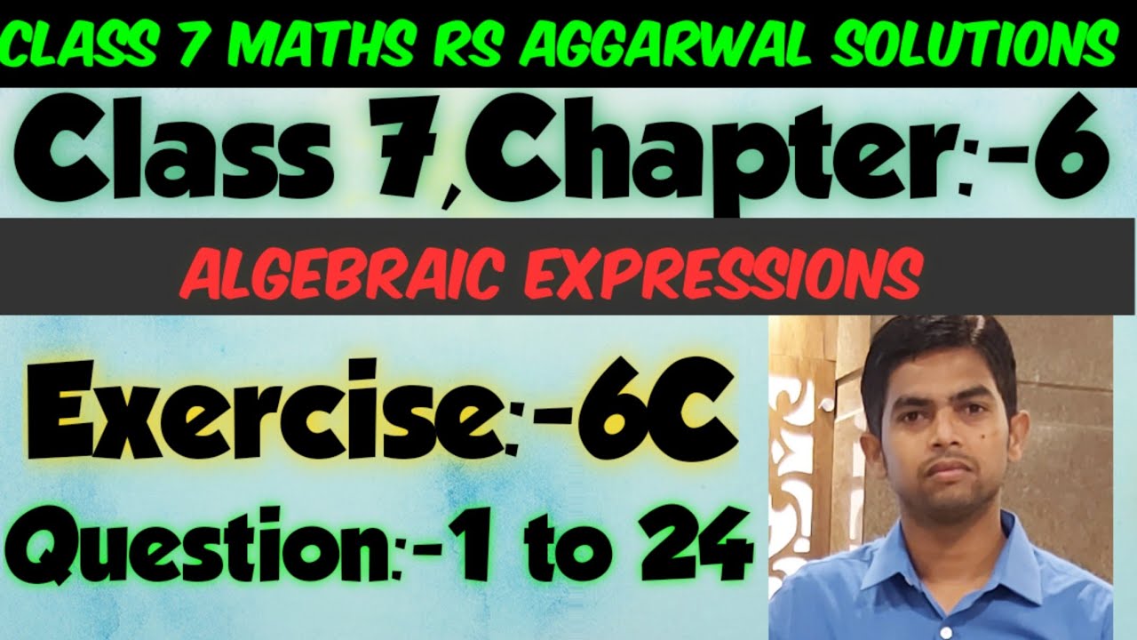 Class 7 Maths RS Aggarwal Solutions Chapter 6 Algebraic Expressions Class 7 Maths RS Aggarwal Solutions Chapter 6 Algebraic Expressions