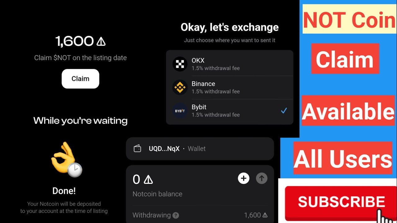 NOT Coin Claim Now Available For All Users Please Check And Withdraw # ...